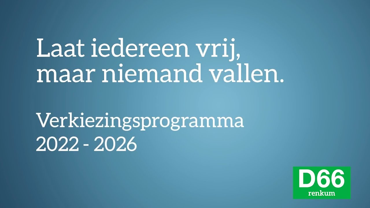 D66 Renkum — Verkiezingsprogramma