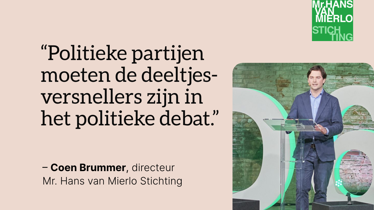 Mr. Hans van Mierlo stichting – Lofzang op de politieke partij